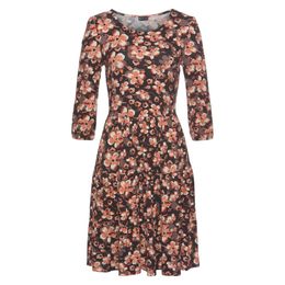 Laura Scott Kleid Damen Gr&ouml;&szlig;e 40 beige / braun / orange / wei&szlig; Winterkleid
