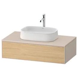 Duravit Zencha Konsolenwaschtischunterbau, 1000x550x281mm, 1 Ausschnitt mittig, ZE4811030830000, Farbe: Front: Eiche Natur/Korpus: Taupe supermatt
