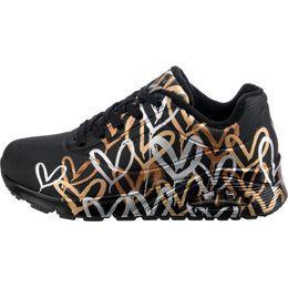 Skechers Sneaker 'Uno James' Damen Größe 36.5 bronze / schwarz / silber