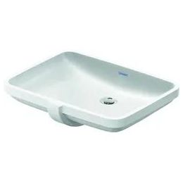 Duravit No.1 Einbauwaschtisch, ohne Hahnloch, mit &Uuml;berlauf, 550x400mm, Unterseite geschliffen, wei&szlig;, 03955500282