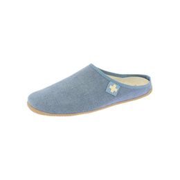 Living Kitzb&uuml;hel Living Kitzb&uuml;hel Slippers 'Cotton - Schweizer Kreuz' female Blue size 48