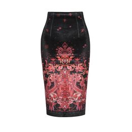 JIORO Rock 'PAISLEY DARK' Damen Gr&ouml;&szlig;e 40 schwarz