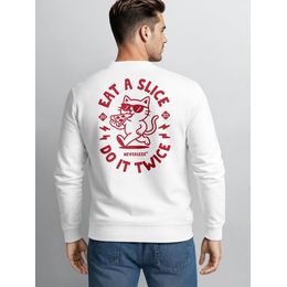 Neverless Sweatshirt 'Eat a Slice' male White size 3 XL