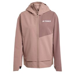 adidas terrex Outdoorjacke 'Multi' Damen Größe S brokat / mokka / weiß