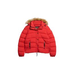 Superdry Jacke Damen Größe M beigemeliert / hellrot Winterjacke