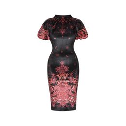 JIORO Kleid 'PAISLEY DARK' Damen Gr&ouml;&szlig;e 38 schwarz Winterkleid
