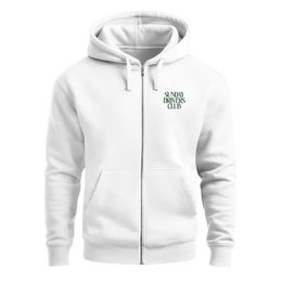 Neverless Zip-Up Hoodie 'Sunday Drivers Club' male White size 5XL
