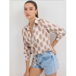 Bigdart Bluse Damen Gr&ouml;&szlig;e S braun / wei&szlig;