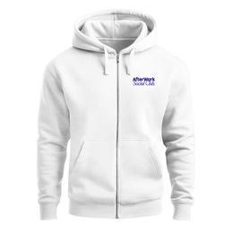 Neverless Zip-Up Hoodie 'After Work Social Club' male White size S