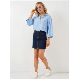 Bigdart Bluse Damen Gr&ouml;&szlig;e M hellblau / wei&szlig;