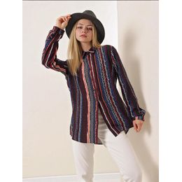 Bigdart Bluse Damen Gr&ouml;&szlig;e S nachtblau / blutrot / schwarz / wei&szlig;