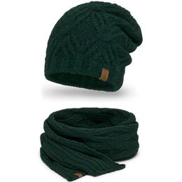 Vivisence Beanie '70112 Set' female Green size Onesize