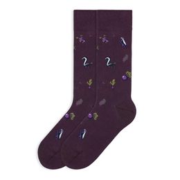 von Jungfeld Socken 'Herbst Icons' Damen Gr&ouml;&szlig;e 43/46 lila