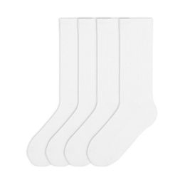 von Jungfeld Socken 'Einfarbige CLASSICS' Herren Gr&ouml;&szlig;e 43/46 wei&szlig;