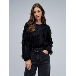 Salsa Jeans Bluse Damen Größe L schwarz