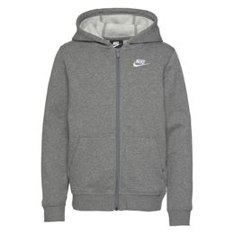 Nike Sportswear Sweatjacke Jungen Größe 147/158 graumeliert / weiß