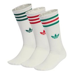 adidas originals Socks '3-Stripes High Crew 3 Pairs' female White size 31-33