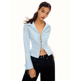 Bershka Bluse Damen Gr&ouml;&szlig;e S himmelblau