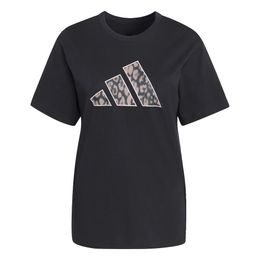 adidas Sportswear Performance Shirt 'Animal Graphic' female Black size XS