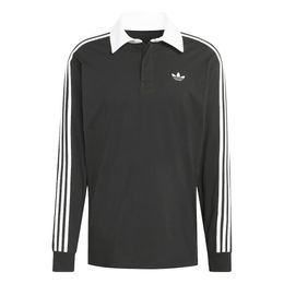 adidas originals Shirt '3-STRIPES RUGBY LONGSLEEVE' Herren Gr&ouml;&szlig;e XL schwarz / wei&szlig;
