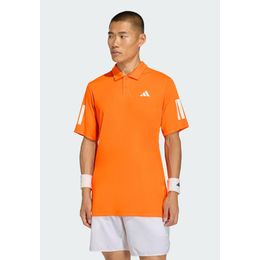 adidas Performance Funktionsshirt 'Club Tennis 3-Stripes Polo' Herren Gr&ouml;&szlig;e M orange / wei&szlig;