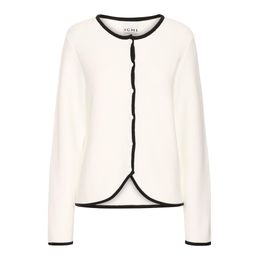 Ichi Strickjacke 'IHBRIAC' Damen Gr&ouml;&szlig;e S creme / schwarz