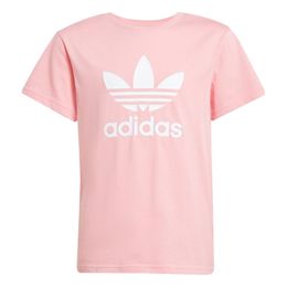 adidas originals T-Shirt 'Adicolor Trefoil' Jungen Gr&ouml;&szlig;e 170 pitaya / wei&szlig;
