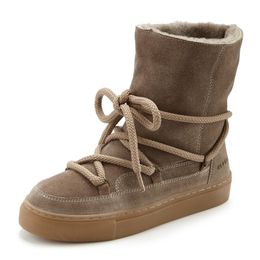 ELBSAND Boots Damen Gr&ouml;&szlig;e 37 taupe Winterschuhe