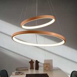 Martinelli Luce Lunaop LED Pendelleuchte, 2-flammig, 40001/2700/CU+40002/2700/CU+40007/CU+40017#2,