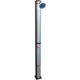 Solardusche MY POOL BWT "Alustyle Exklusiv", silber (silberfarben), B:16cm H:215cm, Chrom, Kunststoff, Outdoorduschen, 215 cm H&ouml;he, 40 l Tank