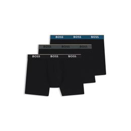 BOSS Herren Boxershorts "BoxerBr 3P Power", Gr. XXLopen miscellaneous 968, Jersey, Obermaterial: 95% Baumwolle, 5% Elasthan, Unterhosen