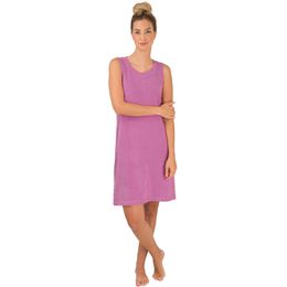 WEWO-Fashion Damenbademantel WEWO FASHION "048" Gr. L, lila (berry), L:95cm, Leichtfrottier, Hausm&auml;ntel, leichtes Strandkleid