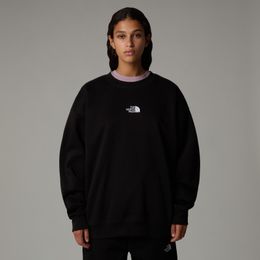 Sweatshirt The North Face "W ESSENTIAL OVERSIZE CREW", Damen, Gr. M, schwarz (tnf schwarz), Obermaterial: 68% Baumwolle, 32% Polyester, Sweatshirts Sweatshirt