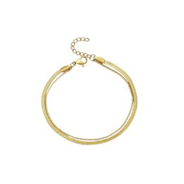 Rougemont Jewellery Bracelet 'Modisches Damen Schlangen Armband 18cm' female Gold size 18 cm
