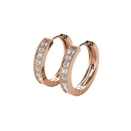 Rougemont Jewellery Earrings 'Zirkonia Creolen Ohrringe 1,5cm' female Gold size One Size