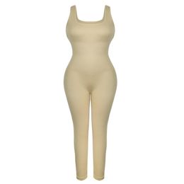 Meetwee Athletic Bodysuit female Beige size 4XL