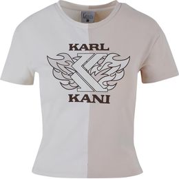 Karl Kani T-Shirt Damen Gr&ouml;&szlig;e M beige / braun / wei&szlig;