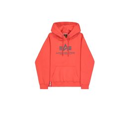Hoodie Alpha Industries "Basic Hoodie BL", Herren, Gr. L, rot (radiant rot), Obermaterial: 80% Baumwolle, 20% Polyester, regular fit, Sweatshirts