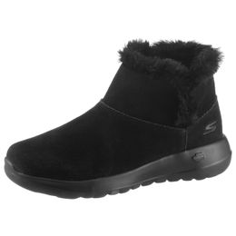 Winterboots Skechers "On the Go Joy - Bundle Up", Damen, Gr. 38, schwarz, Veloursleder, Schuhe Winterboots, Snowboots mit Fellimitat-Besatz, Topseller