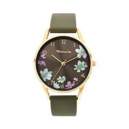 Tamaris Analog Watch 'Sporty Flowers' female Green size One Size