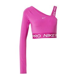 Nike Sportshirt 'Pro Shine' Damen Gr&ouml;&szlig;e M fuchsia / offwhite