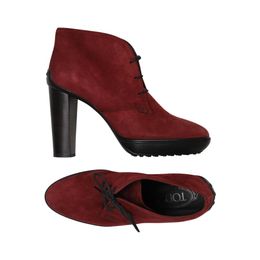 Tod's Tod's Stiefelette Damen Gr&ouml;&szlig;e 40 Second Hand rot
