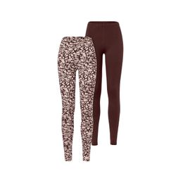 Tchibo - 2 Leggings - Damen - Gr. XL - weiß/print