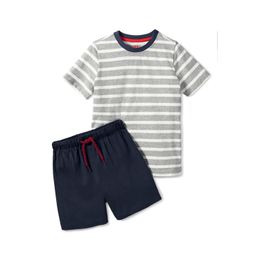 Tchibo - Jungen-Shorty-Pyjama - Jungen - Gr. 122/128 - dunkelblau/gestreift