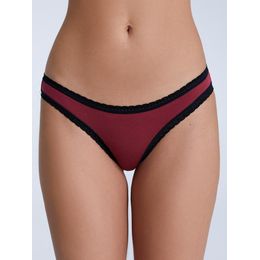 Albero Natur Panty 'Damen Bio Baumwoll Slip mit Spitze' female Red size M