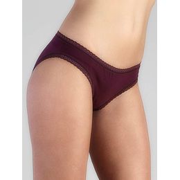 Albero Natur Slip ' Bio Baumwoll Slip mit Spitze' Damen Gr&ouml;&szlig;e XL aubergine