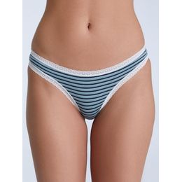 Albero Natur Panty 'Damen Bio Baumwoll Slip mit Spitze' female Blue size S