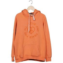 Zwillingsherz Kapuzenpullover Damen Gr&ouml;&szlig;e XL Second Hand orange