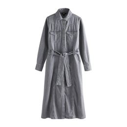 next Kleid Damen Größe 42 grey denim Winterkleid