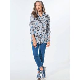 GOLDNER Bluse Damen Gr&ouml;&szlig;e S/M blau / mischfarben